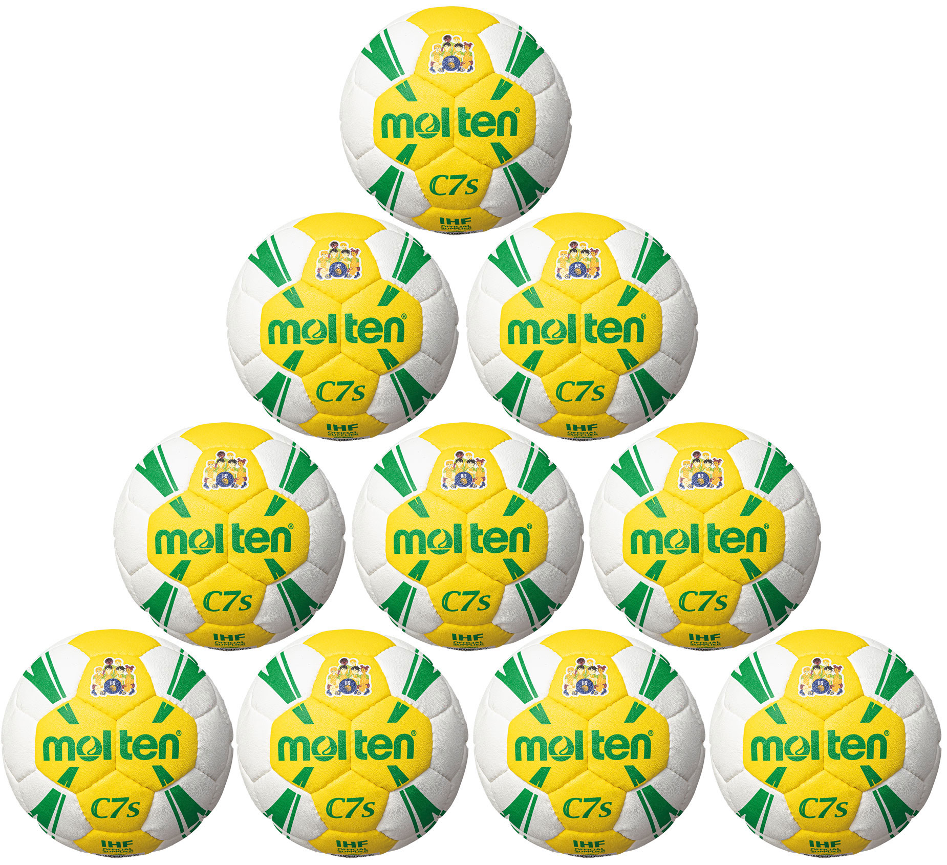 10er-Ballpaket Molten Handball Knautschball / Methodikball H00C1300-YW ...